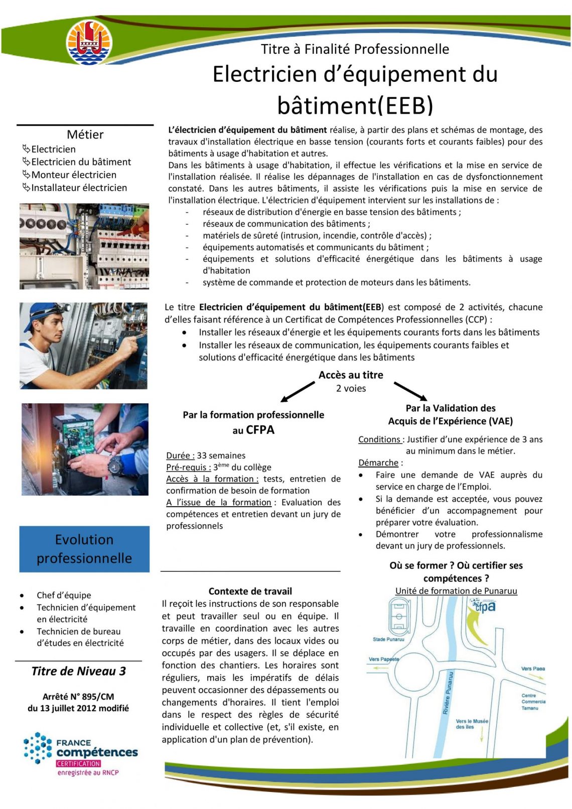 Préqual Electricien d’Equipement du Bâtiment (E.E.B.) – CFPA